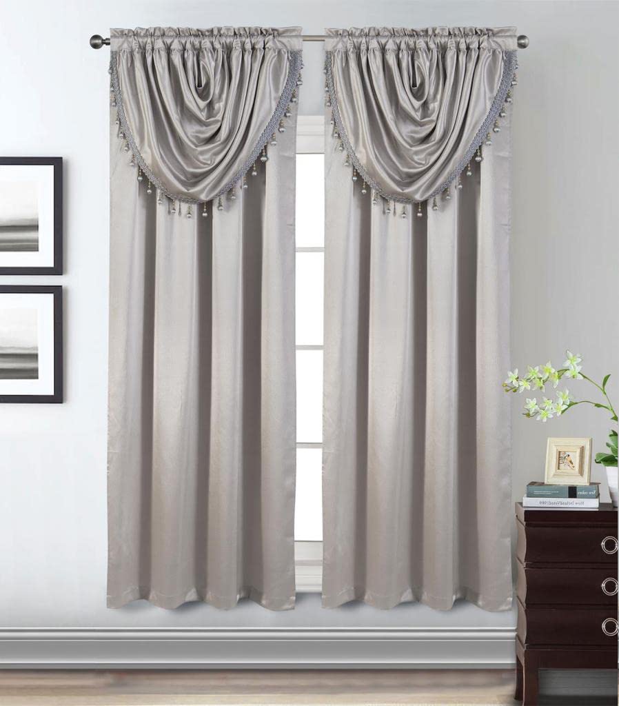 Amazon.com: GLORY RUGS Window Panel with Attached Valance Curtain ...