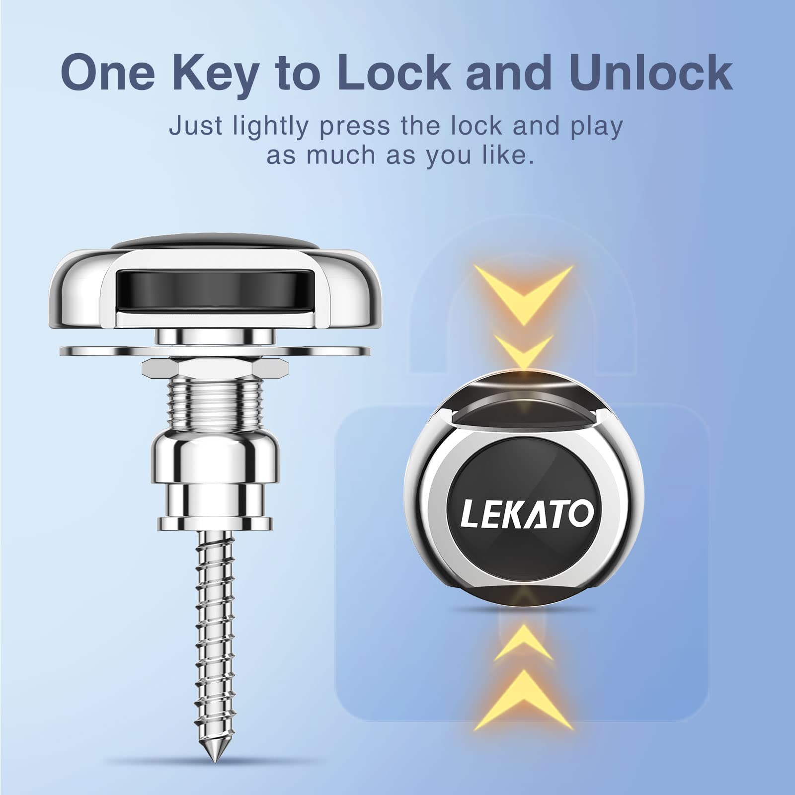 Snapklik.com : LEKATO Bass Guitar Strap Locks For For Electric Guitar ...