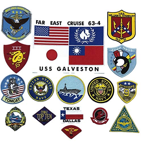 Snapklik.com : Top Gun Fighter Flight Jacket Iron-On Patch Set Of 16 ...