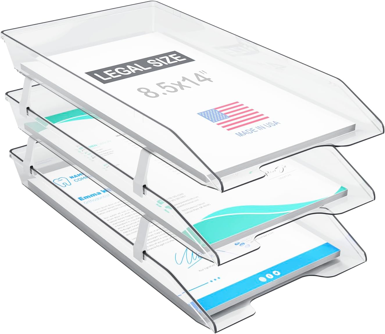 Amazon.com: Acrimet 2 Tier Legal Letter Tray, Facility Front Load ...