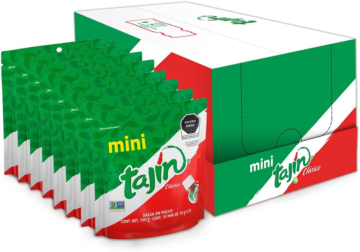 Tajín Clásico Mini 10 piezas - 8 bolsas : Amazon.com.mx: Alimentos y ...