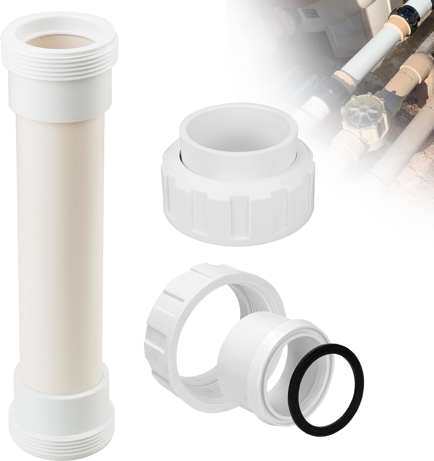 Amazon.com: Salt Cell 2" Union Connector Kit Replacement for Hayward ...