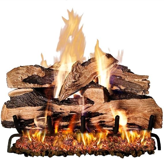 Amazon.com: Peterson Real Fyre 24-inch Split Oak Designer Plus Log-Set ...