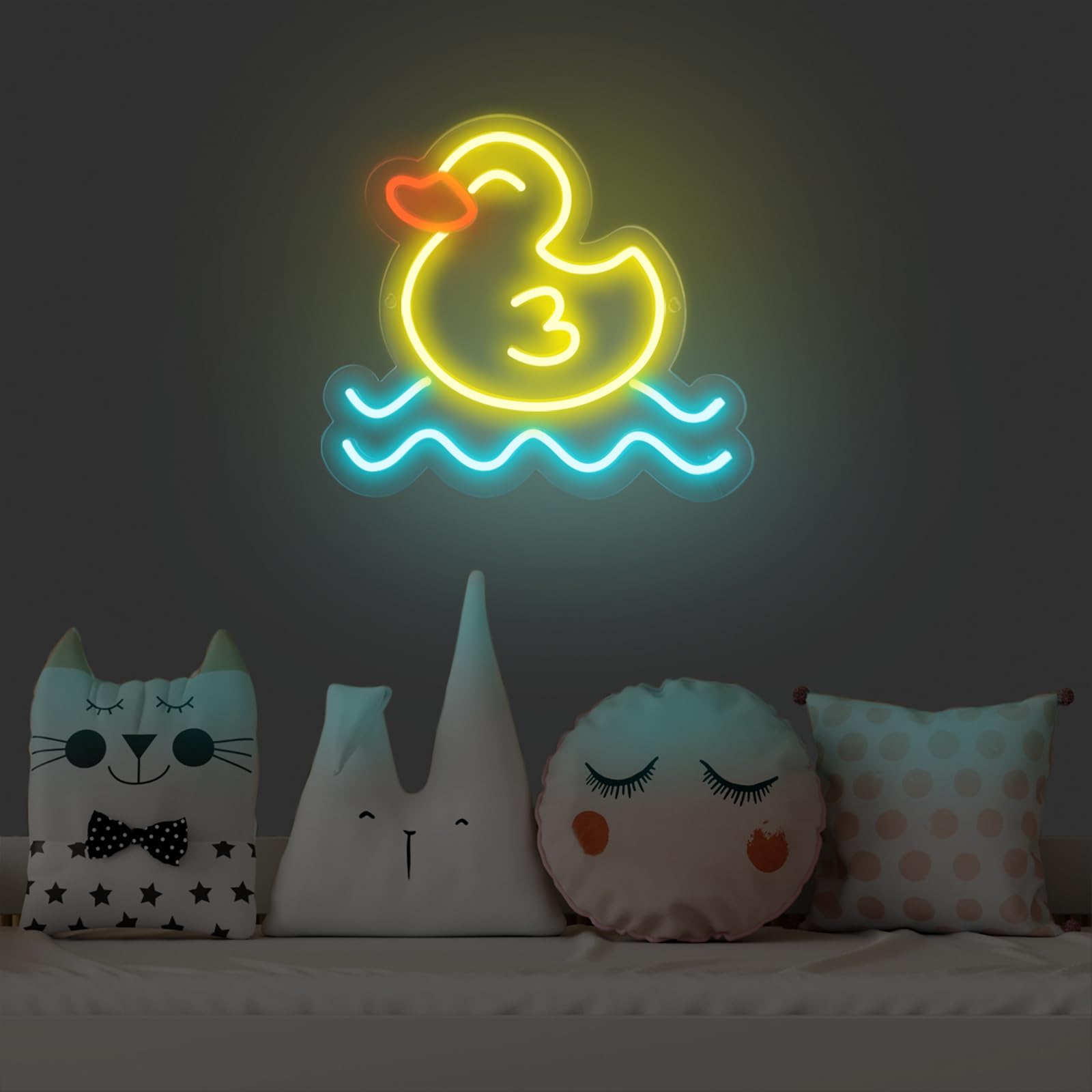 MHneonsign Duck Neon Sign Birthday Gift for Kids Room neon light with ...