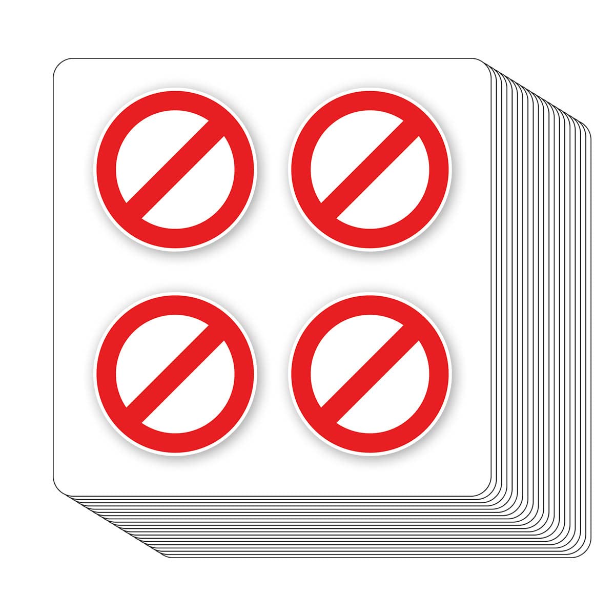 Amazon.com : Ban Stop Sign Stickers 1in for Scrapbooking, Arts, Craft ...