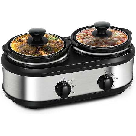Amazon.com: Black Stoneware Dual Compartment Stainless Steel Exterior ...