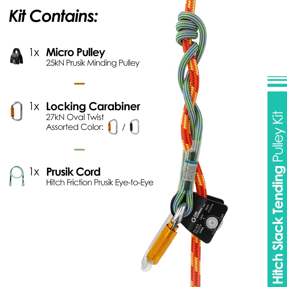 Snapklik.com : GM CLIMBING Hitch Slack Tending Pulley Kit For Double ...