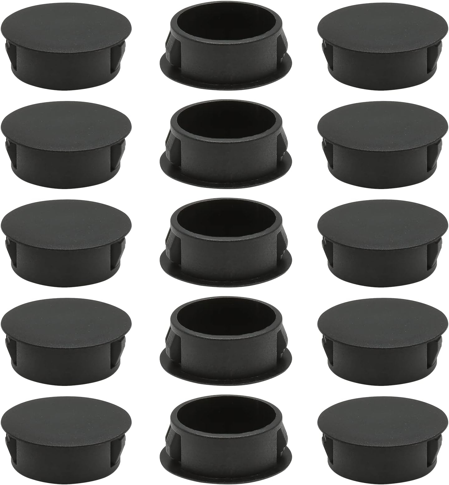 Amazon.com: Suiwotin 60PCS 22mm (0.87") Black Hole Plugs Plastic Flush ...