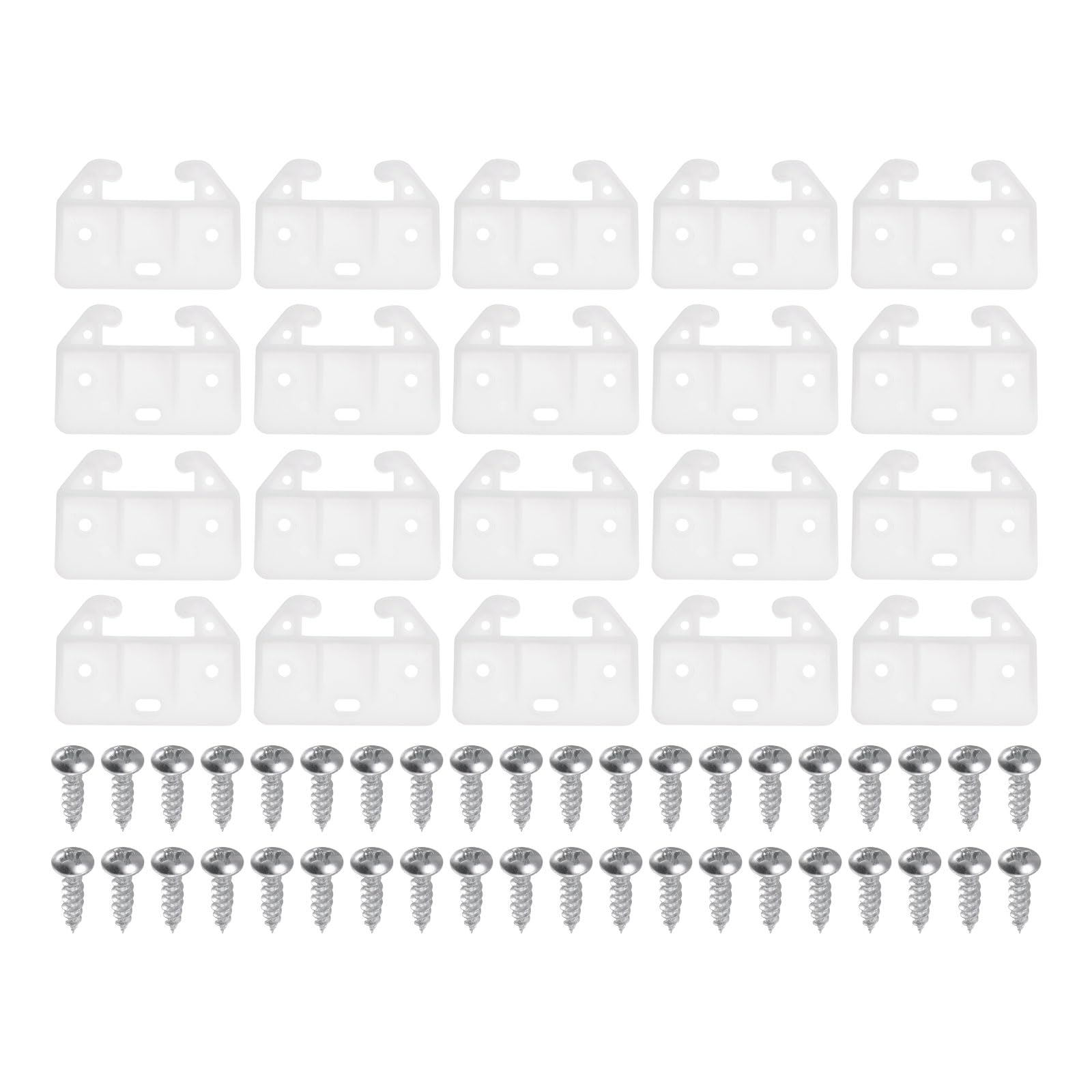 uxcell 20pcs Plastic Drawer Guides with Screws, Drawer Track Guides ...