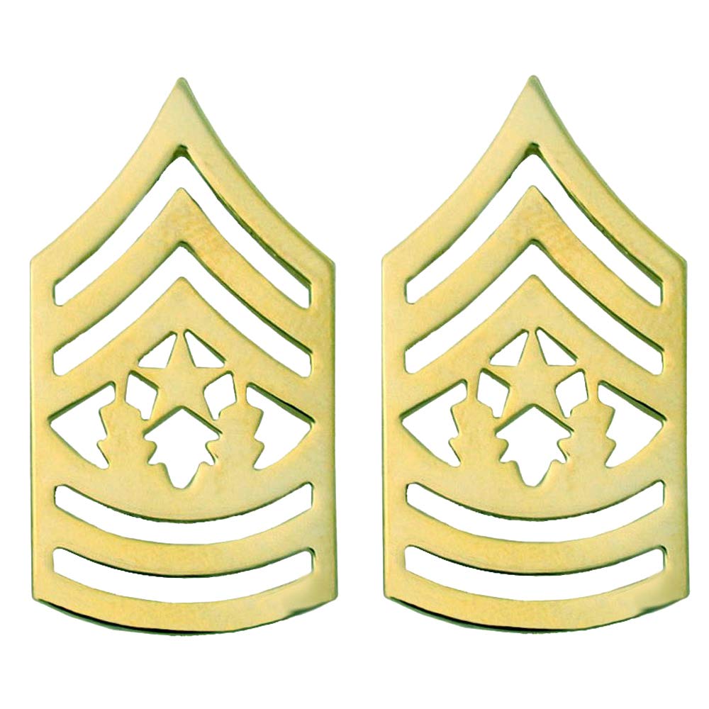 Buy Army CSM Command Sergeant Major Rank Gold Pin-On - Pair Online at ...