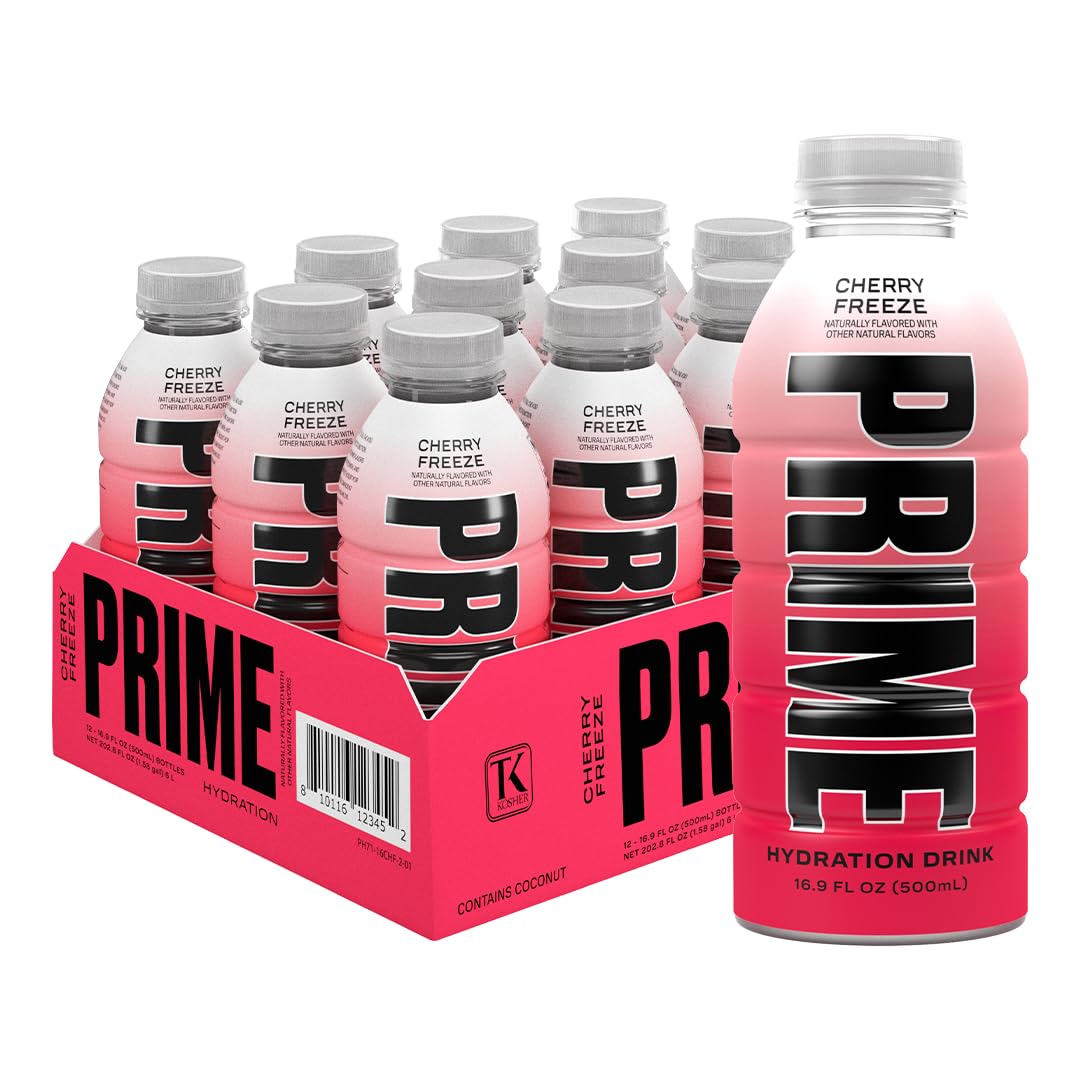 PRIME Hydration Sports Drink by Logan Paul & KSI - Cherry Freeze ...