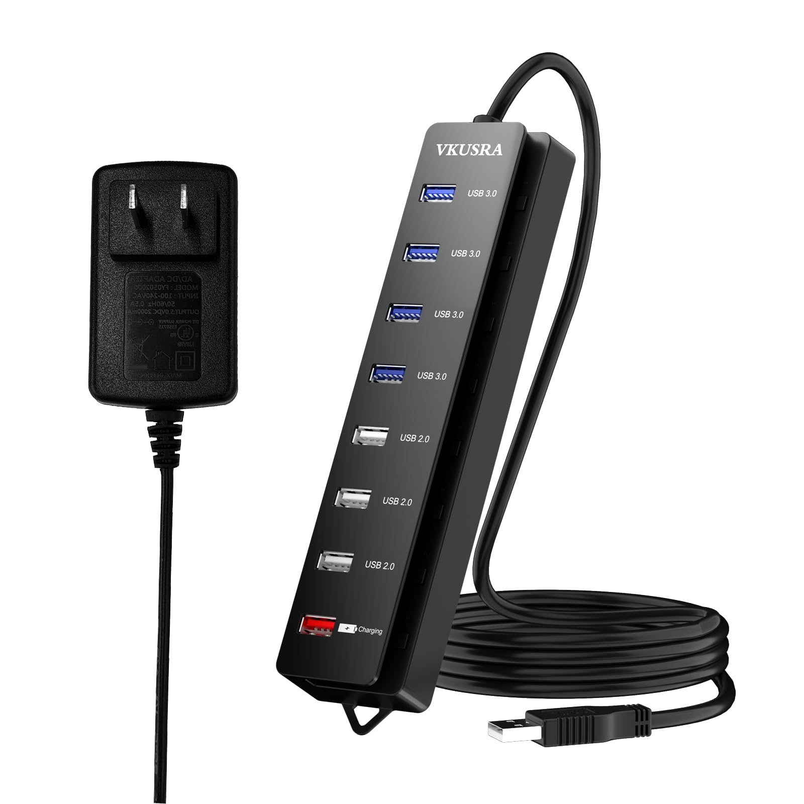 Snapklik.com : Powered USB Hub,VKUSRA 8-Port USB Hub