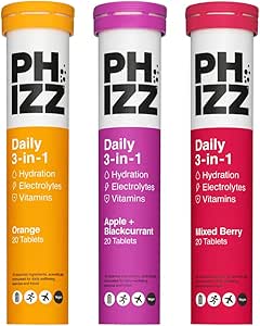 Phizz Electrolytes, Multivitamin & Hydration Tablets - 60 Effervescent ...