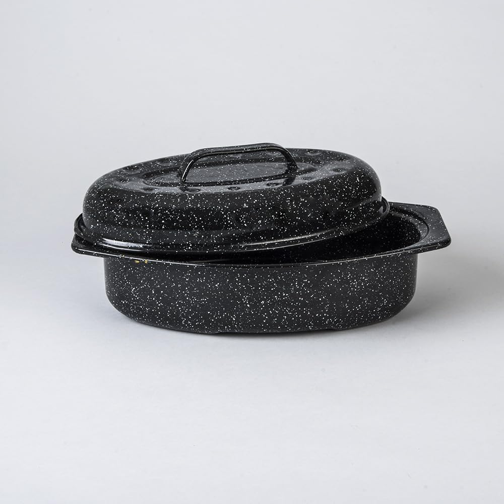 Snapklik.com : Covered Roasting Set - 13 Inch & 15 Inch Oval Roaster ...