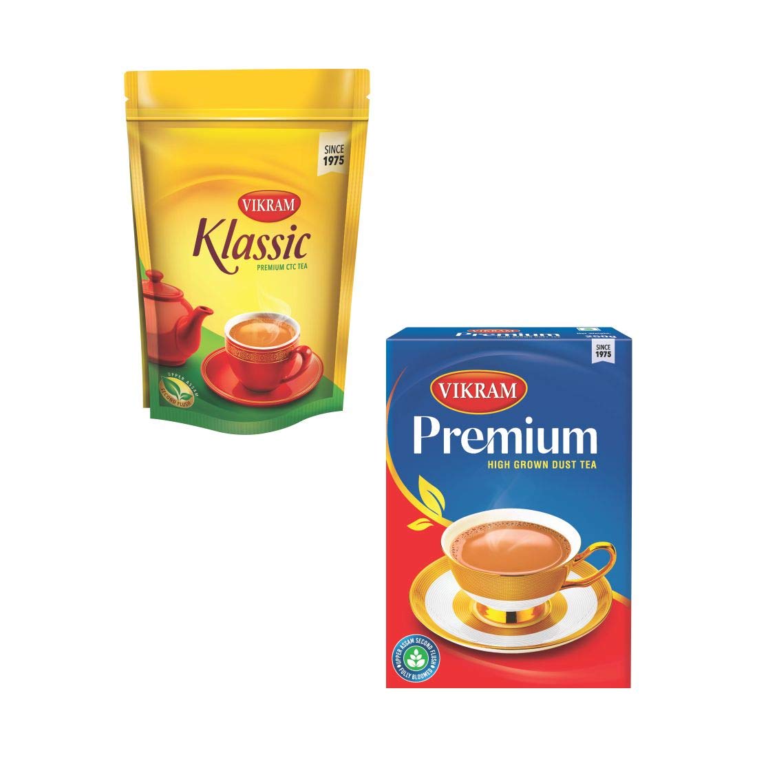 Vikram Tea Combo | Klassic Premium CTC Tea 1kg & Premium High Grown ...