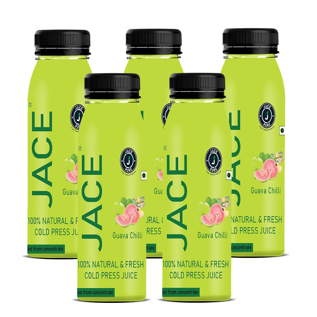 JACE PURE Guava chilli Juice, Pack of 5(250ml Each) Enriched with ...