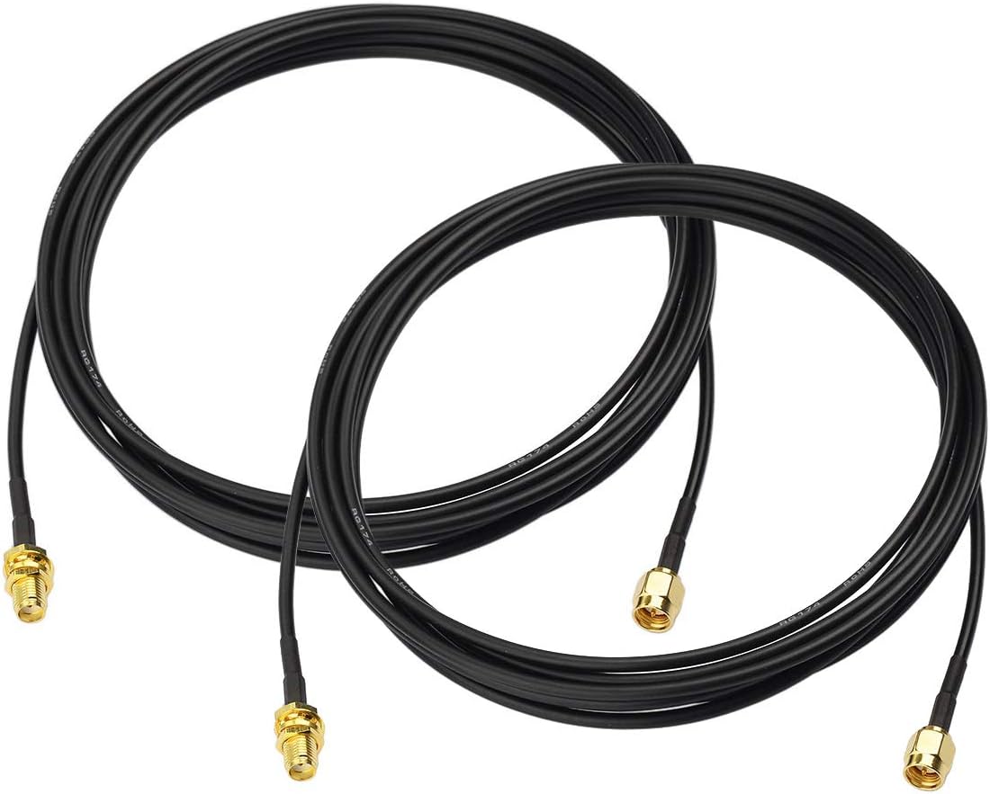 Amazon.com: BLTIATLE WiFi Antenna Extension Cable 10FT 2 Pack RP-SMA Male/Female Connectors Type ...