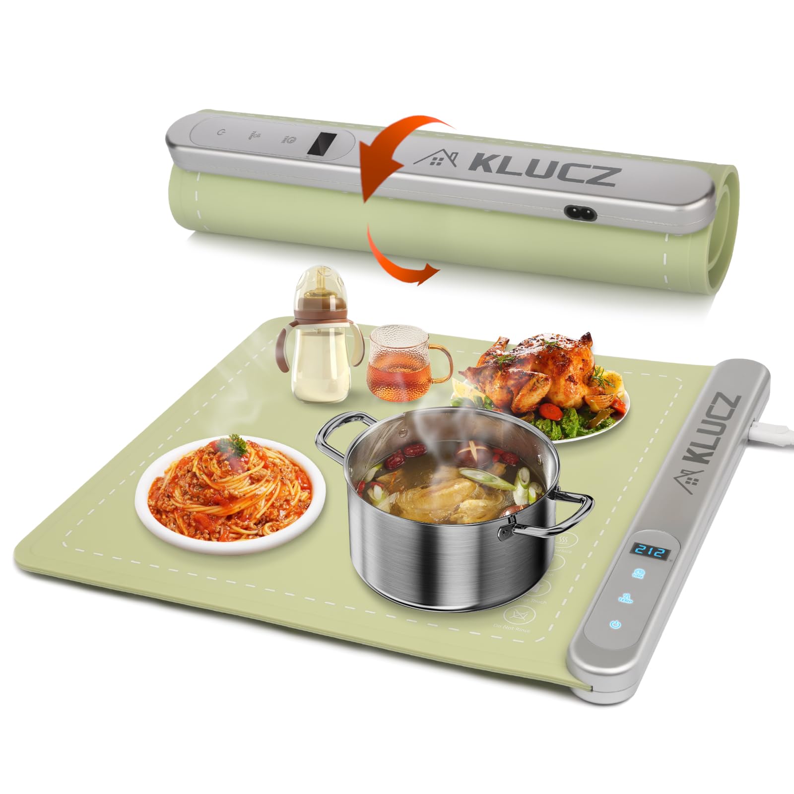 Amazon.com: KLUCZ Electric Food Warming Mat Graphene Quickly Heating, 6 ...