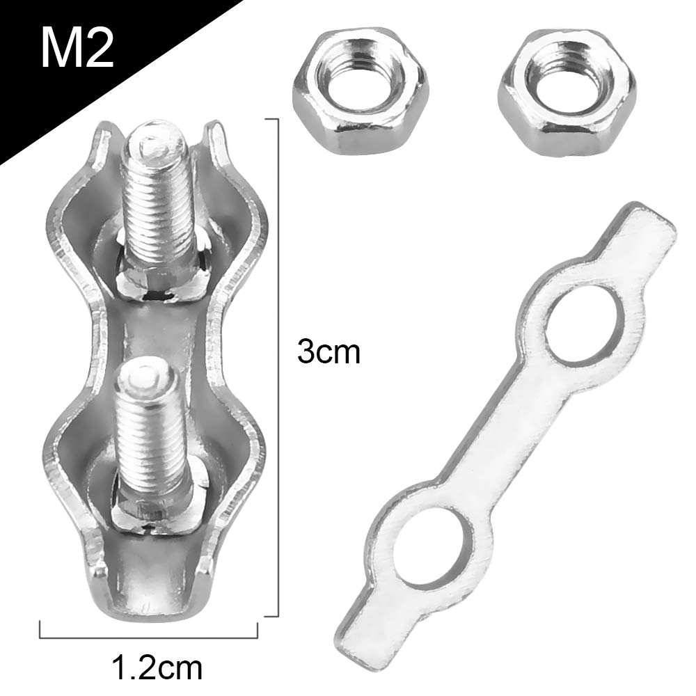 UTRUGAN 12Pcs 304 Stainless Steel Wire Rope Clamp Steel Wire Rope Clamp utrugan-12pcs-304-stainless-steel-wire-rope-clamp-steel-wire-rope-clamp