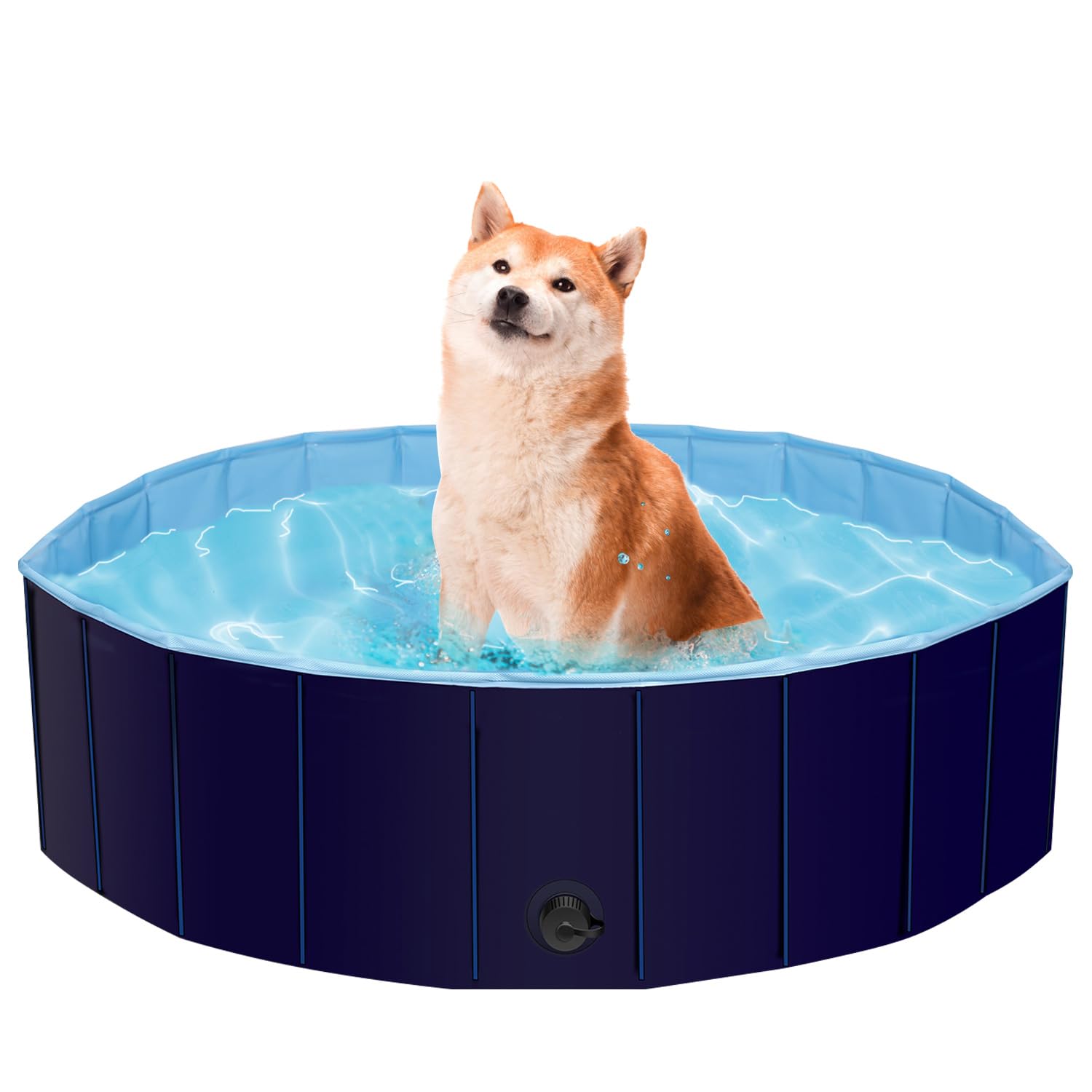 Amazon.com: FDW 47 Inch Dog Pool Pet Swimming Pool Collapsible Hard ...