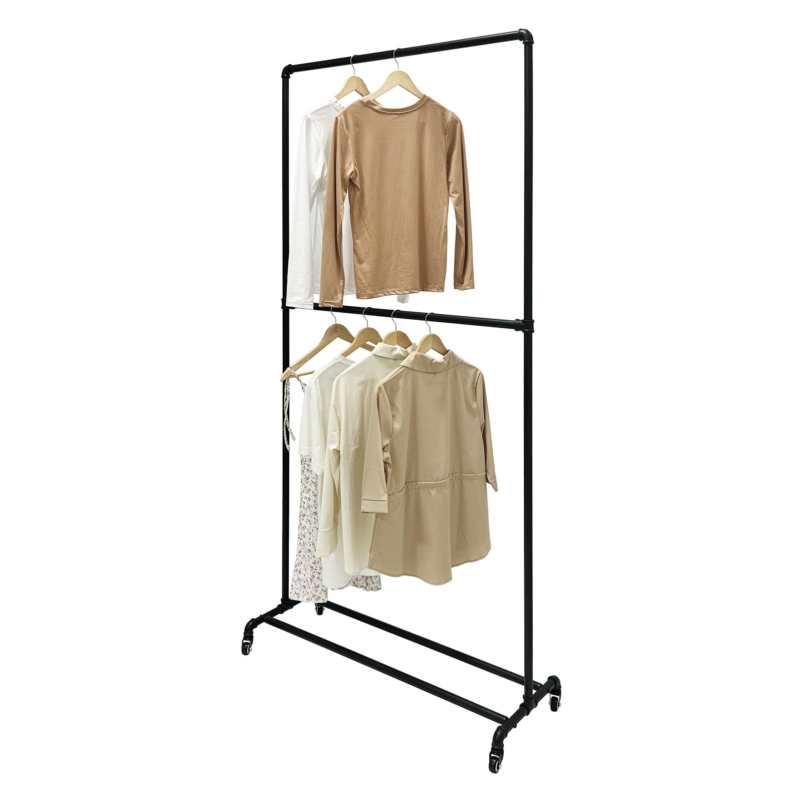 Snapklik.com : JIANZHUO Industrial Pipe Clothing Rack,Adjustable Double ...