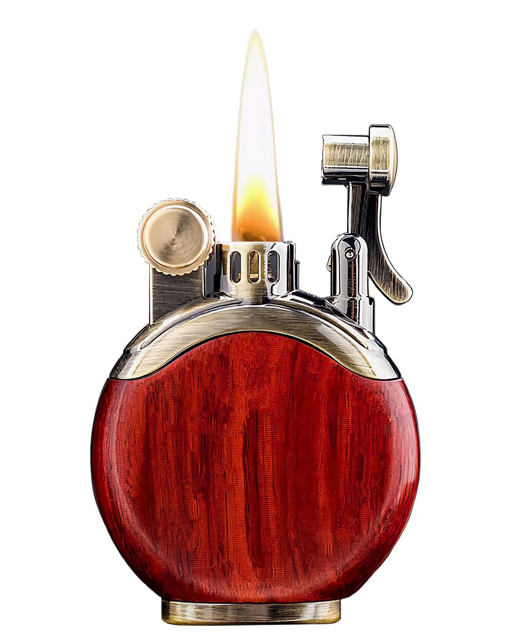 Amazon.com: Wooden Vintage Trench Lighter, Cool Wheel Lighters Fluid ...