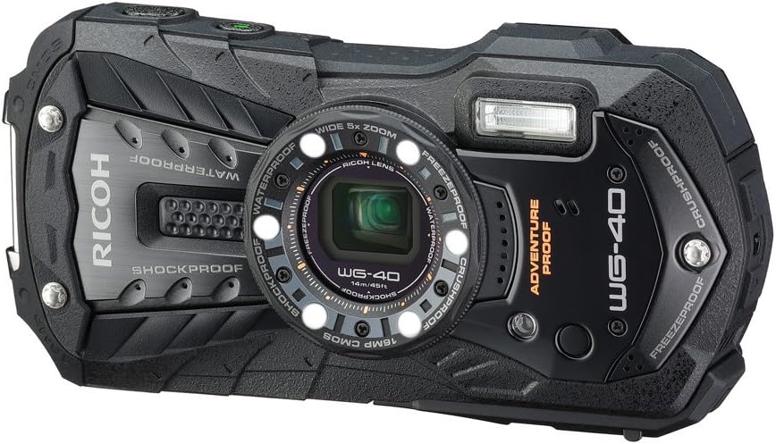 Amazon.com : RICOH Waterproof Digital Camera RICOH WG-40 Black ...