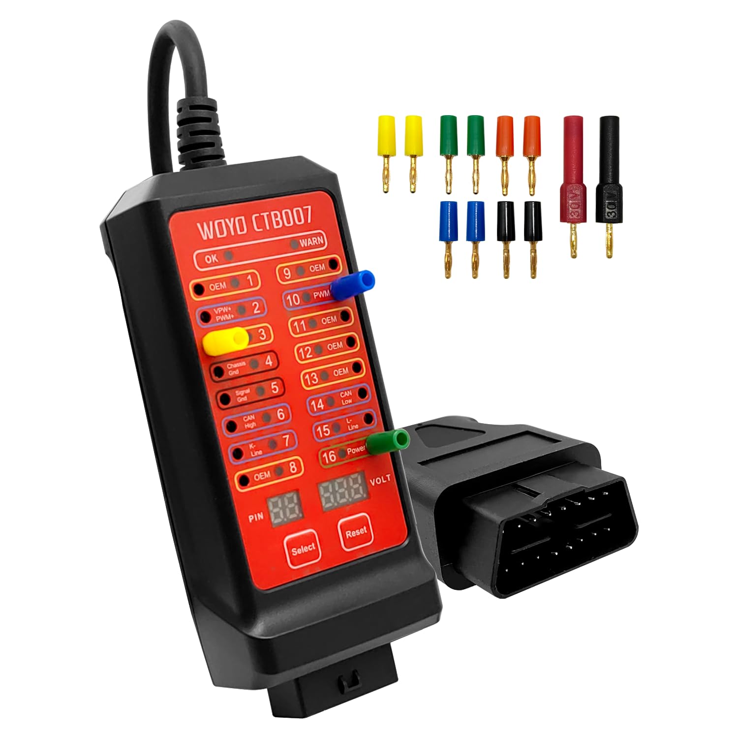 Amazon.com: ZKTOOL CTB007 CAN Test Box - OBD2 16Pin Breakout Box for ...
