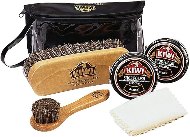 Amazon.com: Kiwi Military Black Shoe Shine Complete Care Kit : Clothing ...