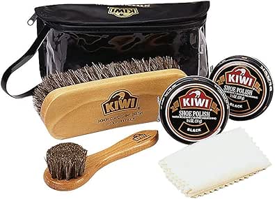 Amazon.com: Kiwi Military Black Shoe Shine Complete Care Kit : Clothing ...