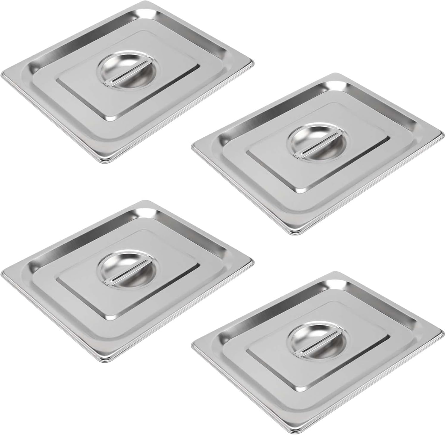 Amazon.com: JAPCHET 4 Pack 1/2 Size Stainless Steel Steam Table Lid ...