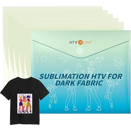 Amazon.com: HTVRONT Sublimation HTV for Dark Fabric/Light Fabric - 5 ...