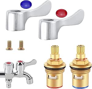 Replacement Tap Heads,2PCS Tap Valve,Tap Inserts Replacement 1/4 Turn ...
