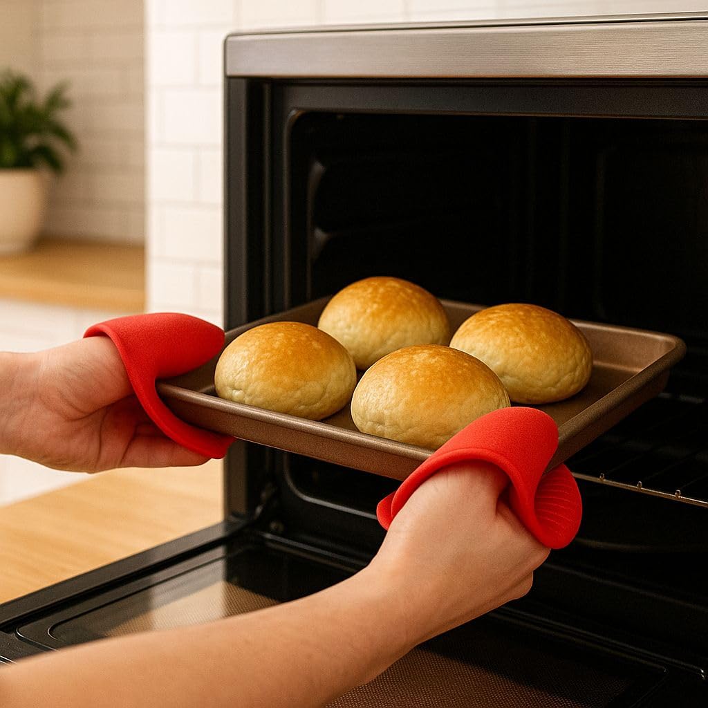 Frenchware Oven Mittens, 1 Pair, Silicone Baking Gloves, Finger Mitts ...