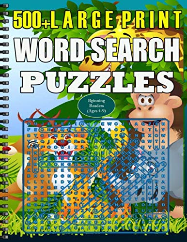 (500 + Large Print )Word Search Puzzles: Animals Ultimate Puzzle Books ...
