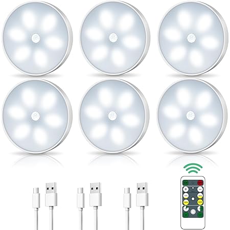 Cadrim Puck Lights, 13 Colors Changeable LED Puck lightings Battery Powered Dimmable Under ...