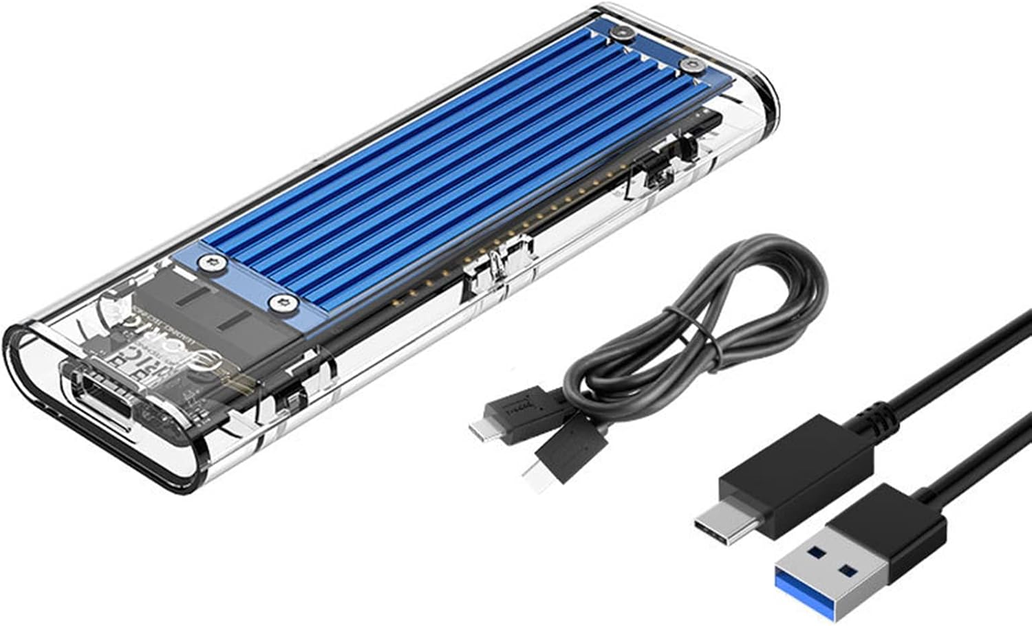 Amazon.com: Transparent NVME Enclosure for M.2 SSD to USB3.1 Type-C ...