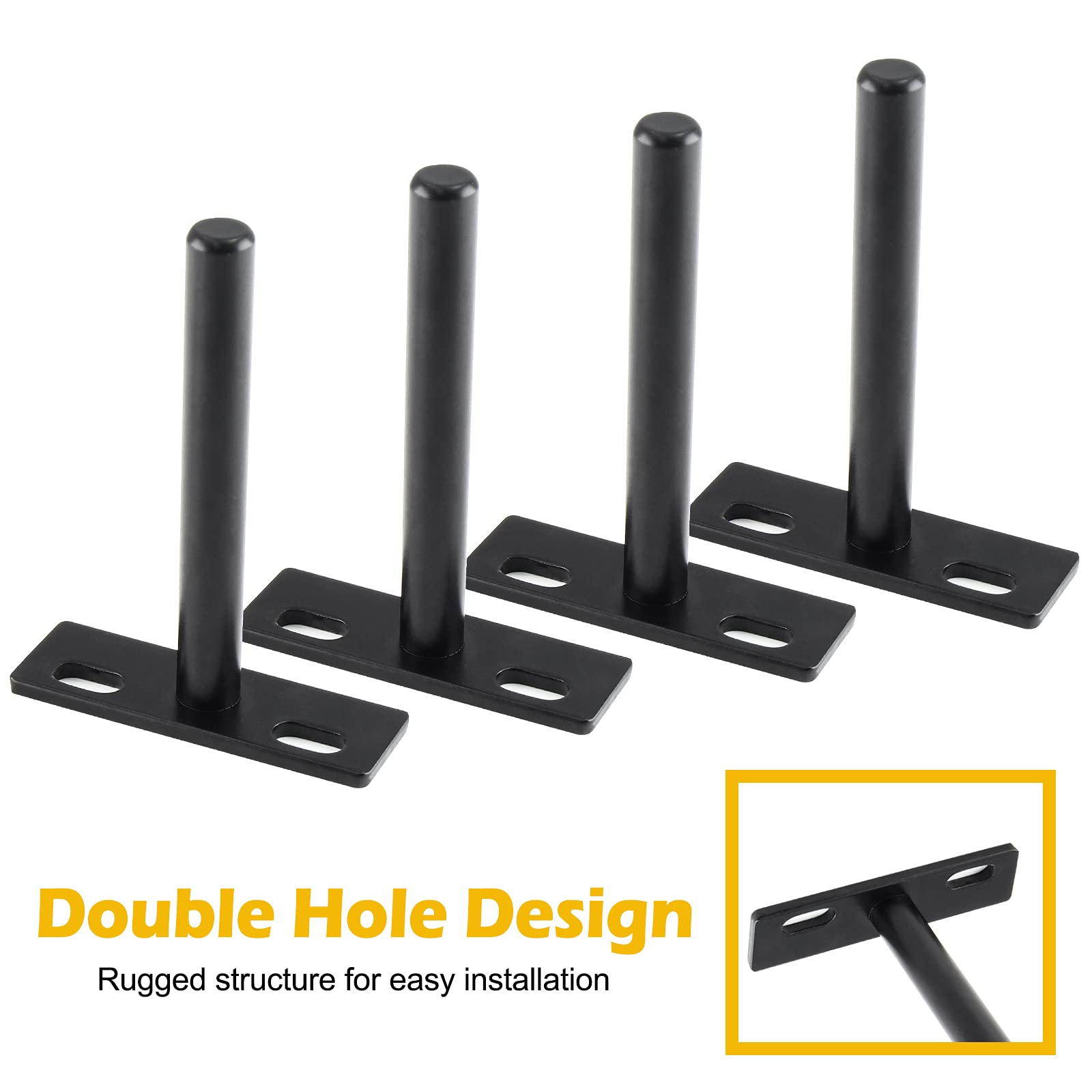 Snapklik.com : Luomorgo 4 Pcs Floating Shelf Bracket 4 Inch Shelf ...