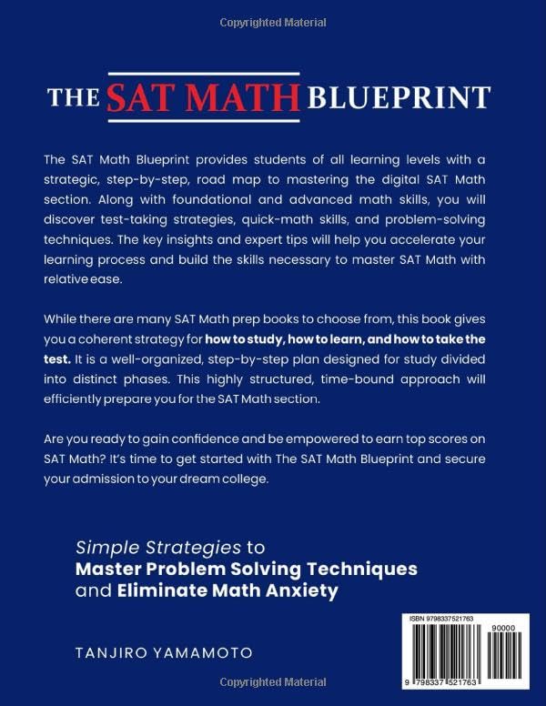 Snapklik.com : The SAT Math Blueprint: Simple Strategies To Master Problem Solving Techniques ...