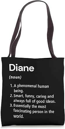 Amazon.com: Diane Name Definition Funny Dictionary Tote Bag : Clothing ...