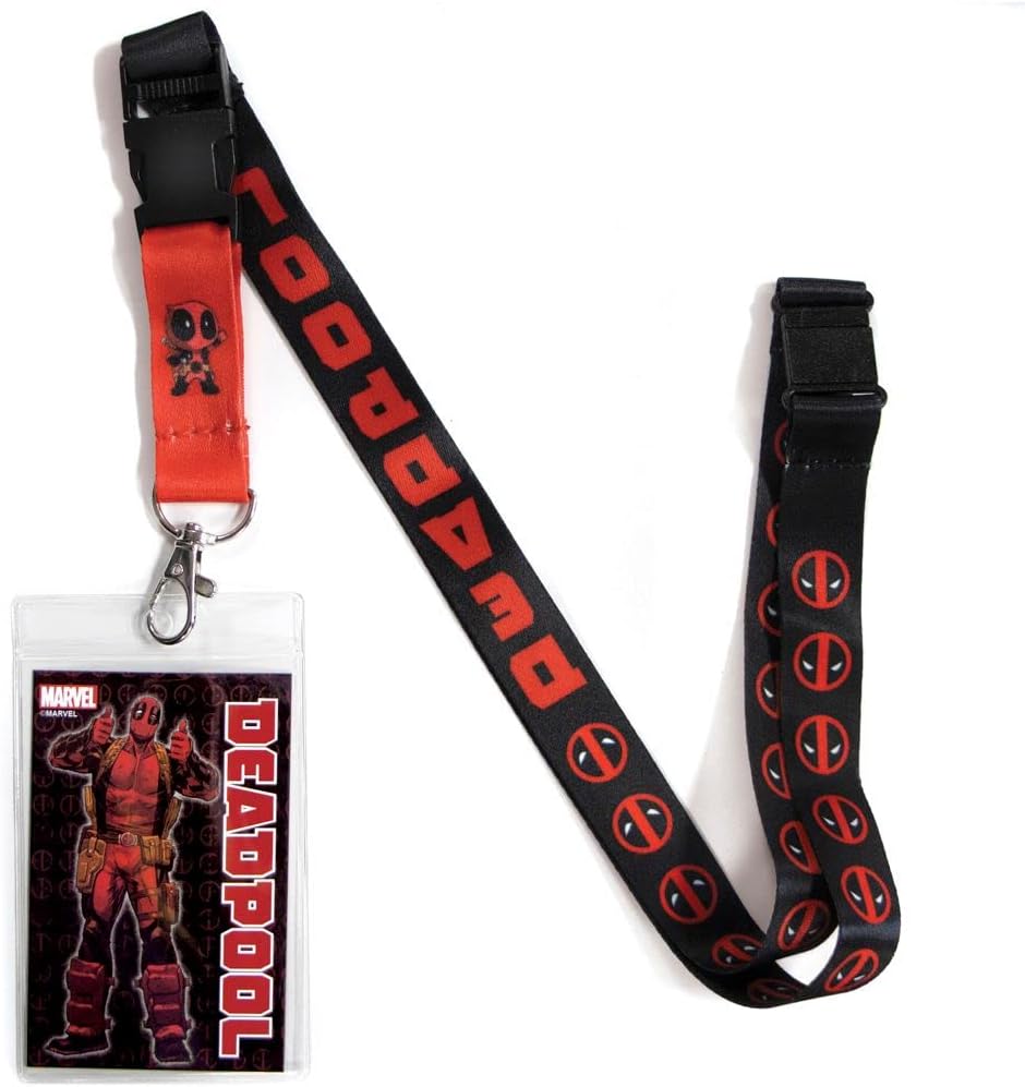 Amazon.com : Ata-Boy Marvel Comics Deadpool Reversible Lanyard with ...