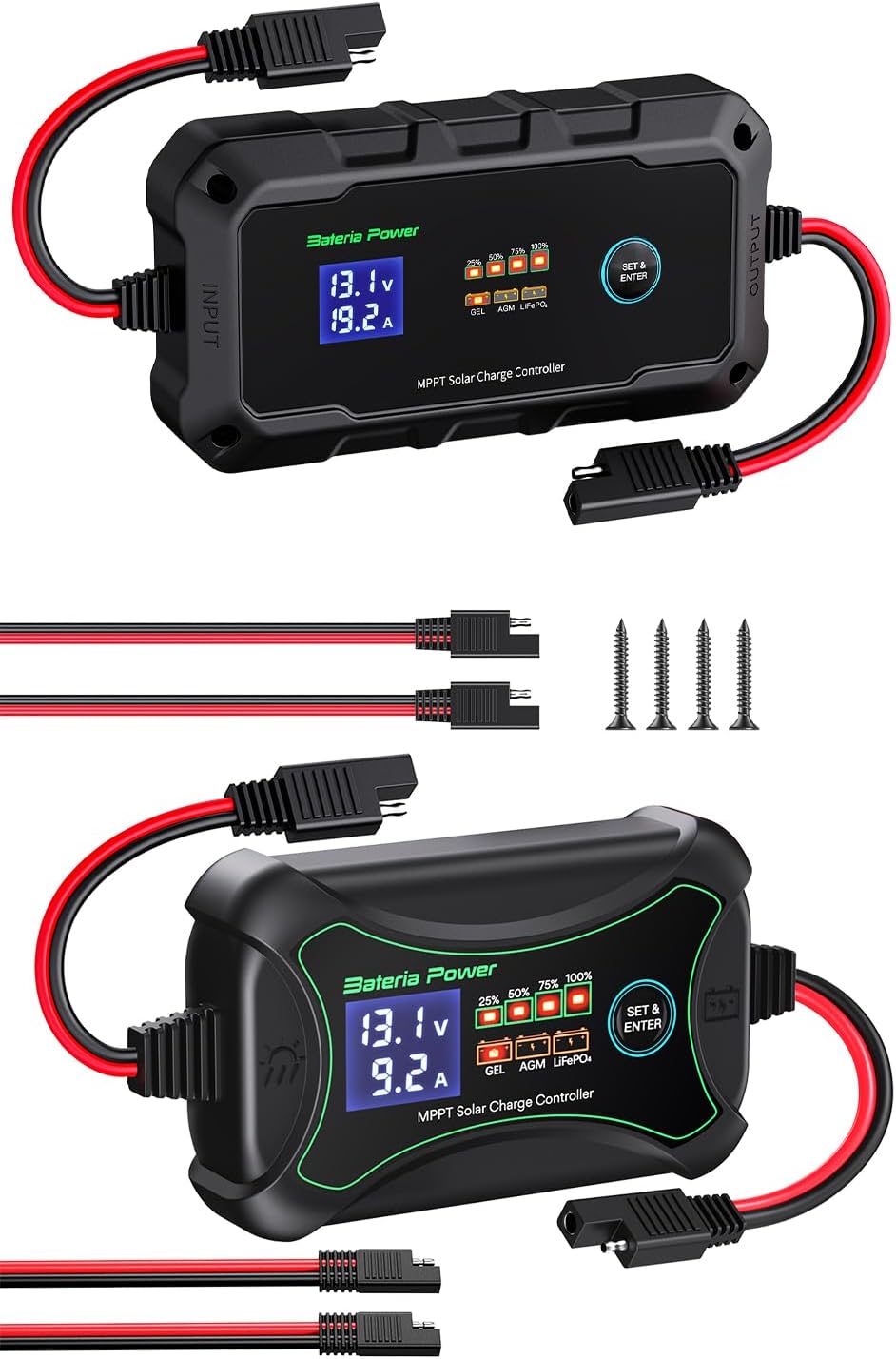 Amazon.com : 20A 12V/24V MPPT Solar Charge Controller, 10A MPPT Solar ...