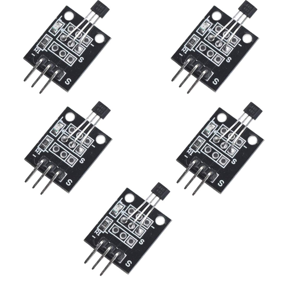 HiLetgo 5pcs Hall Effect Magnetic Sensor Module 3144E A3144 Hall Effect ...