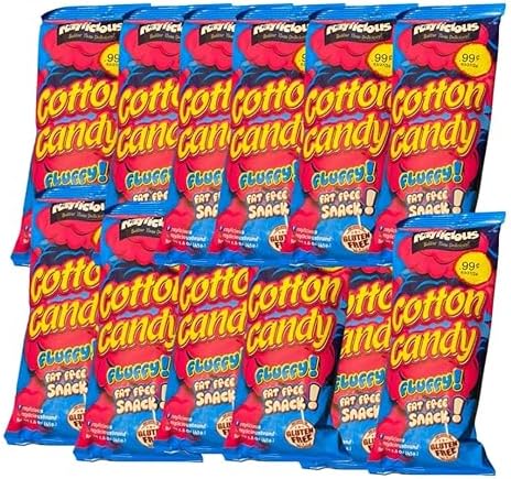 Amazon.com : Full Box 24x Bags Raylicious Fluffy Cotton Candy 1.6oz Fat ...