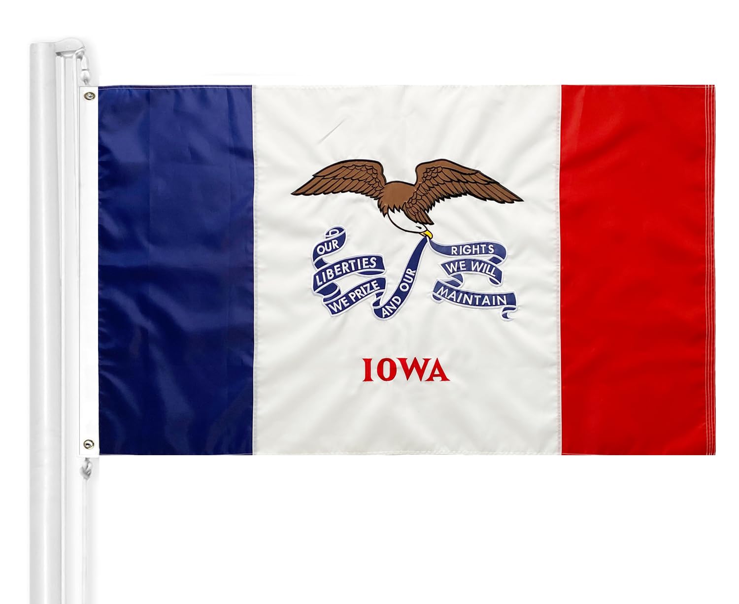 Amazon.com : WINBEE Iowa State Flag 3x5 Ft - Premium Embroidered, Heavy ...