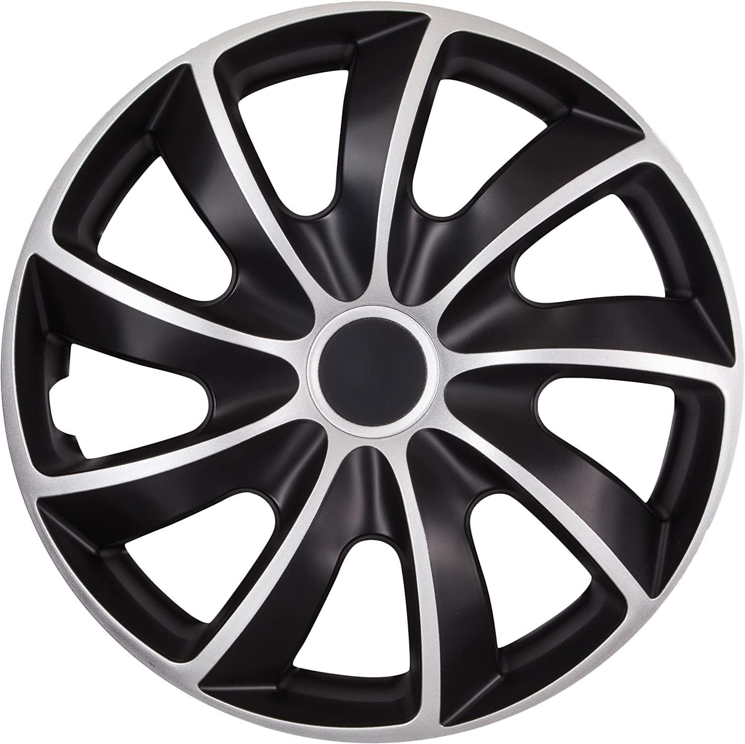 Quad Wheel Trims 17 Inch Black/Silver Set of 4 : Amazon.co.uk: Automotive