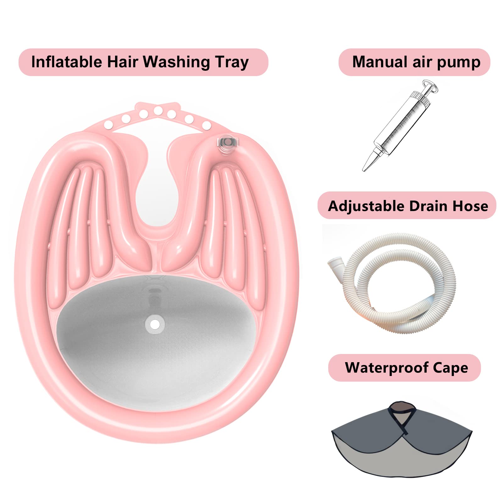 Snapklik.com : Inflatable Shampoo Bowl, Portable Hair Washing Tray For ...