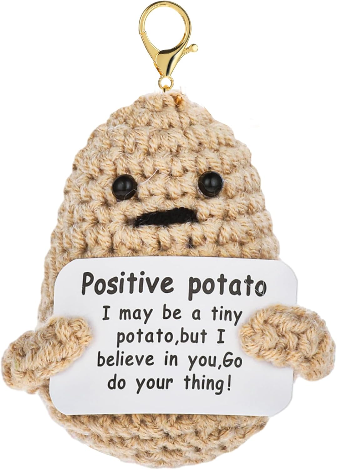 Grevosea Mini Funny Knitted Potato Keychain, 3 Inch Potato Crochet Cute ...