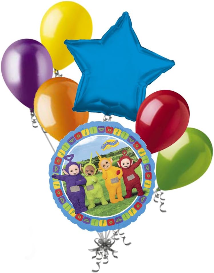 Amazon.com: 7 pc Teletubbies Balloon Bouquet Party Decoration Birthday ...