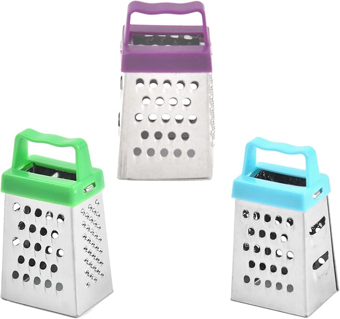Amazon.com: 3Pcs Mini Box Grater Set - Stainless Steel Cheese Graters ...
